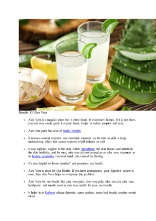 (123) aloe vera for face | DOCX