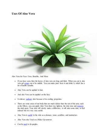 (123) aloe vera for face | DOCX
