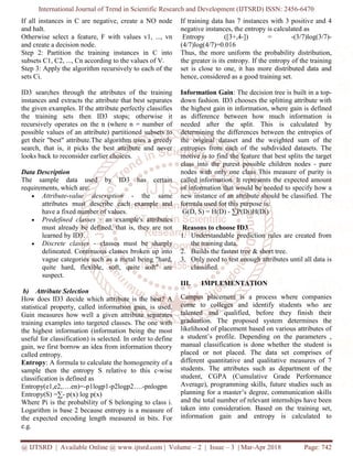 Deployment of ID3 decision tree algorithm for placement prediction | PDF