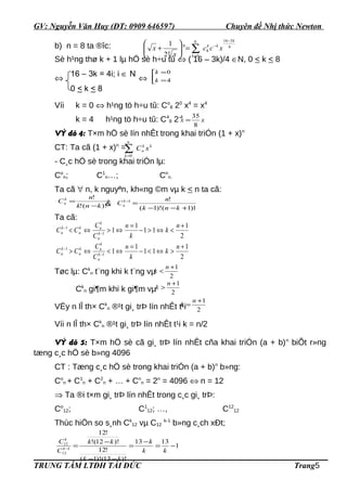 [123doc.vn] cac bai toan ve nhi thuc newton (autosaved) | DOC