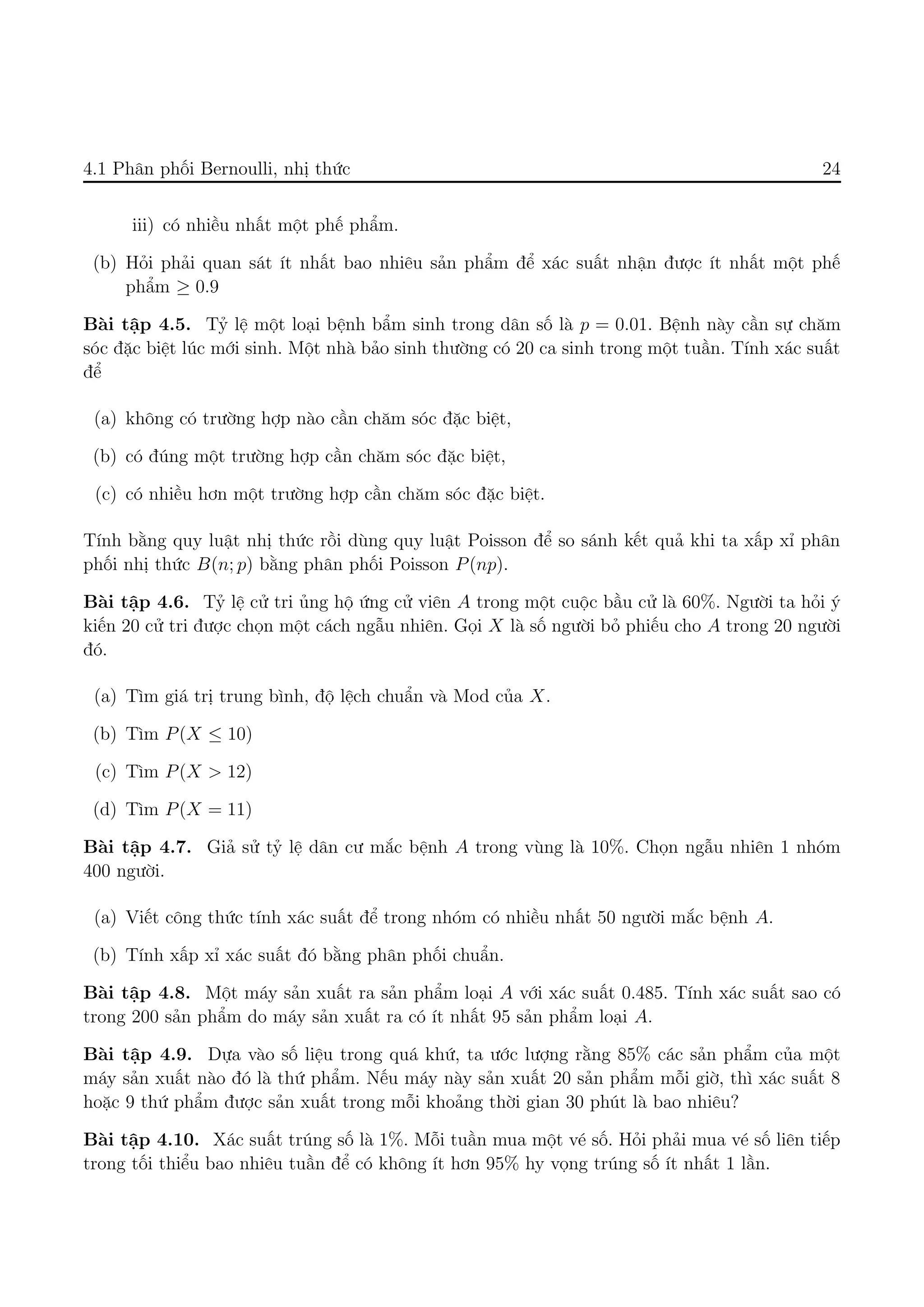 bai tap co loi giai xac suat thong ke | PDF