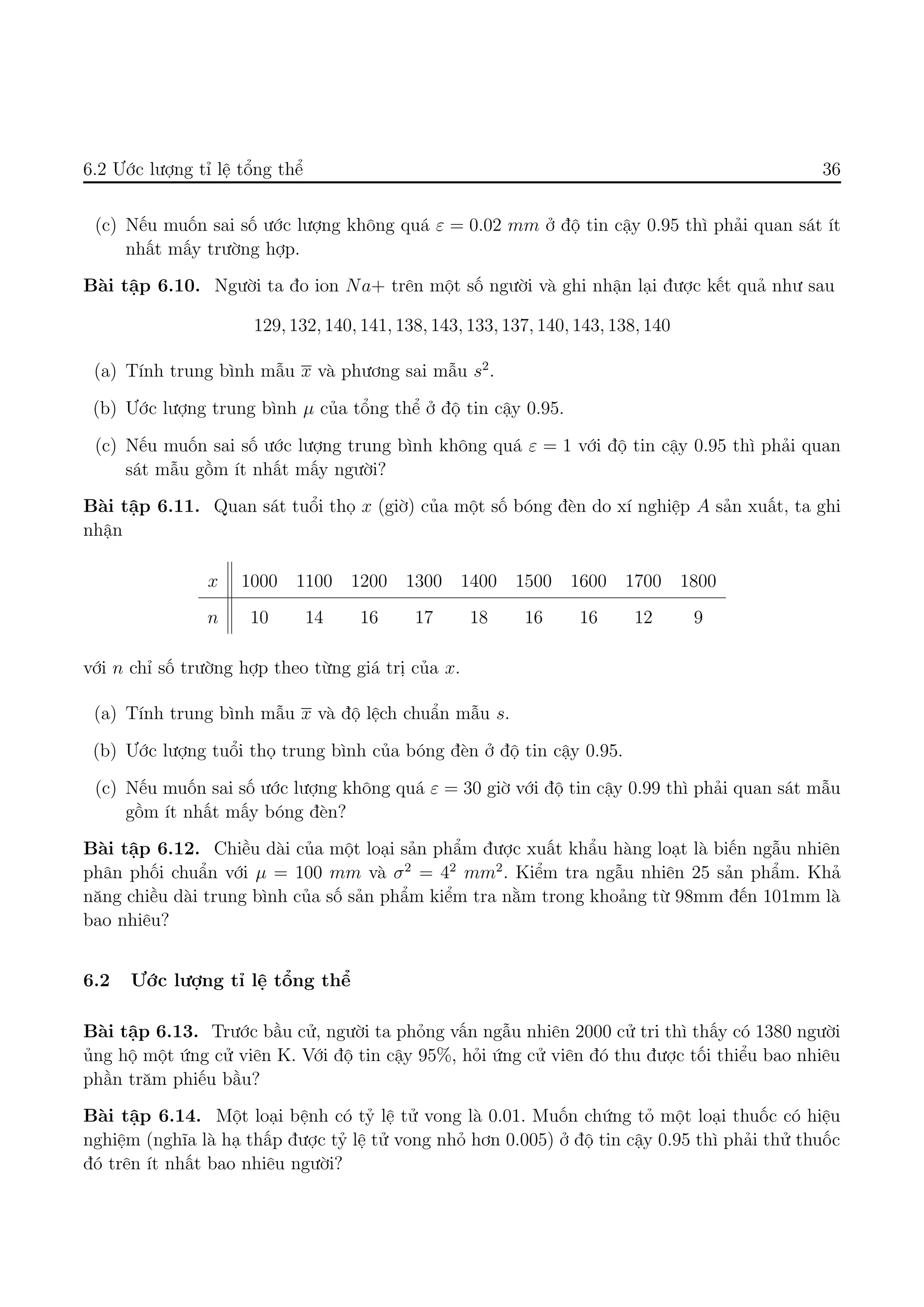 bai tap co loi giai xac suat thong ke | PDF