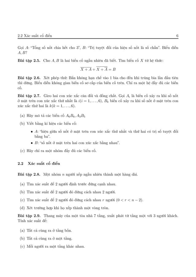 bai tap co loi giai xac suat thong ke | PDF