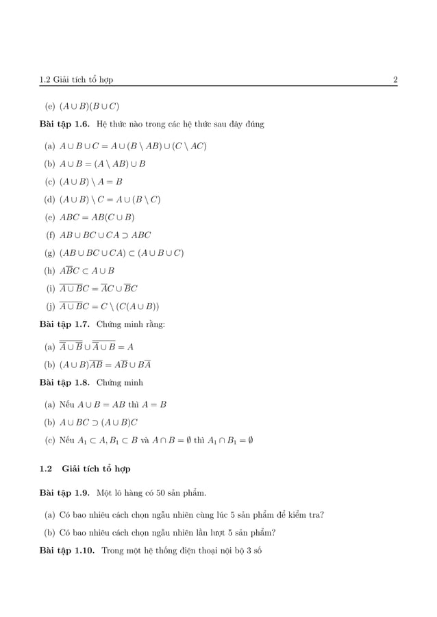 bai tap co loi giai xac suat thong ke | PDF