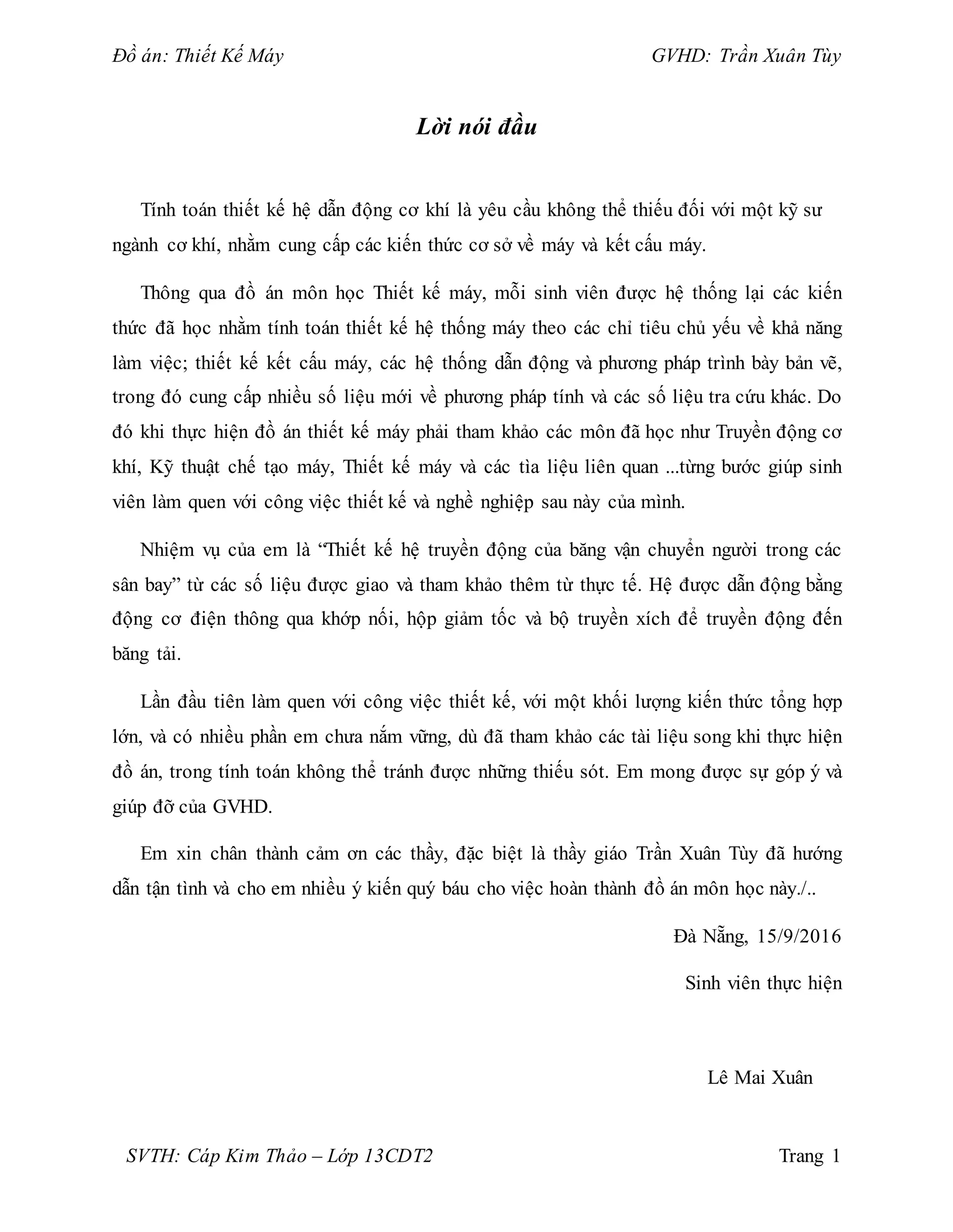 [123doc] da-tkm-thiet-ke-he-truyen-dong-bang-tai-van-chuyen-nguoi-o-san-bay | PDF