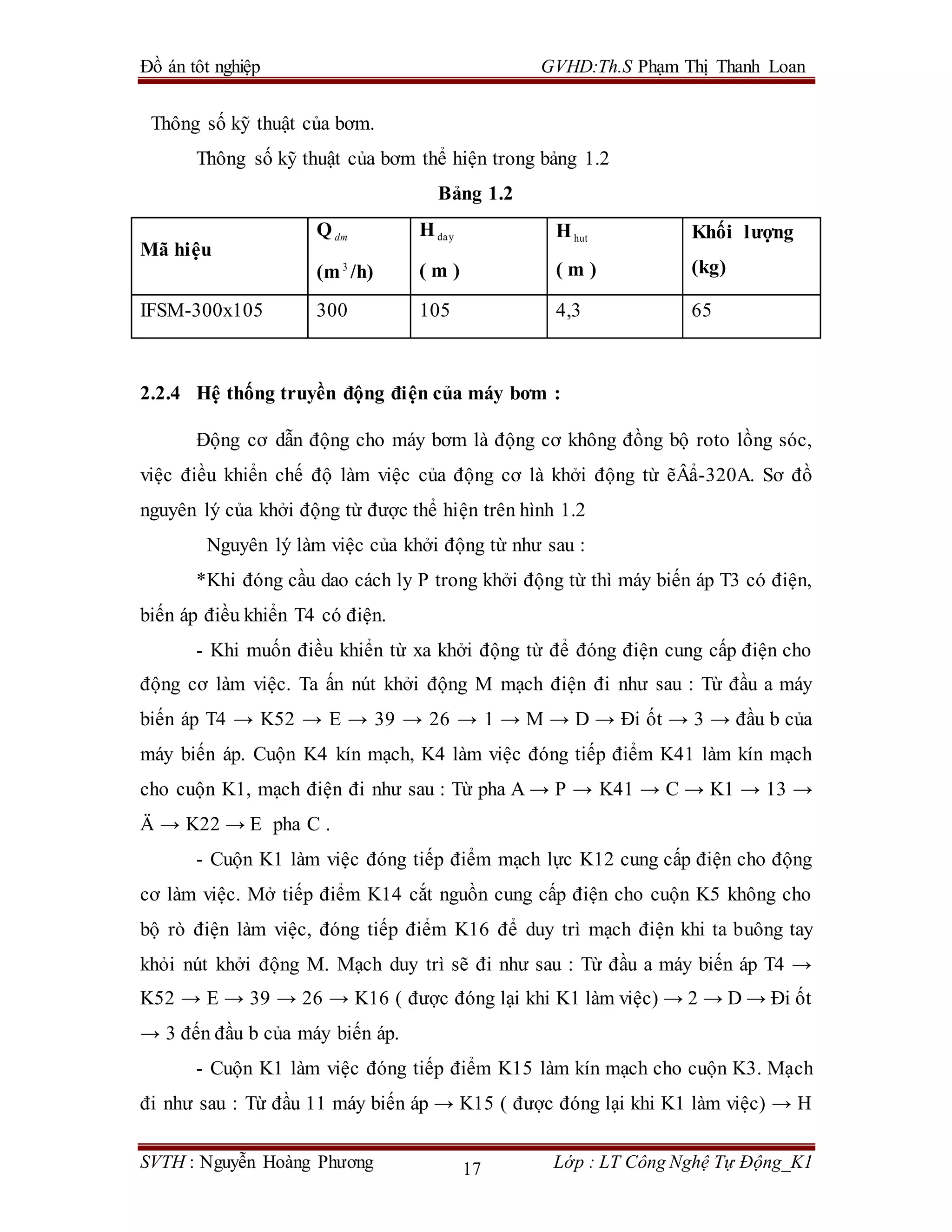 Đề tài: Tự động hoá hệ thống bơm thoát nước công ty than, 9đ | DOC