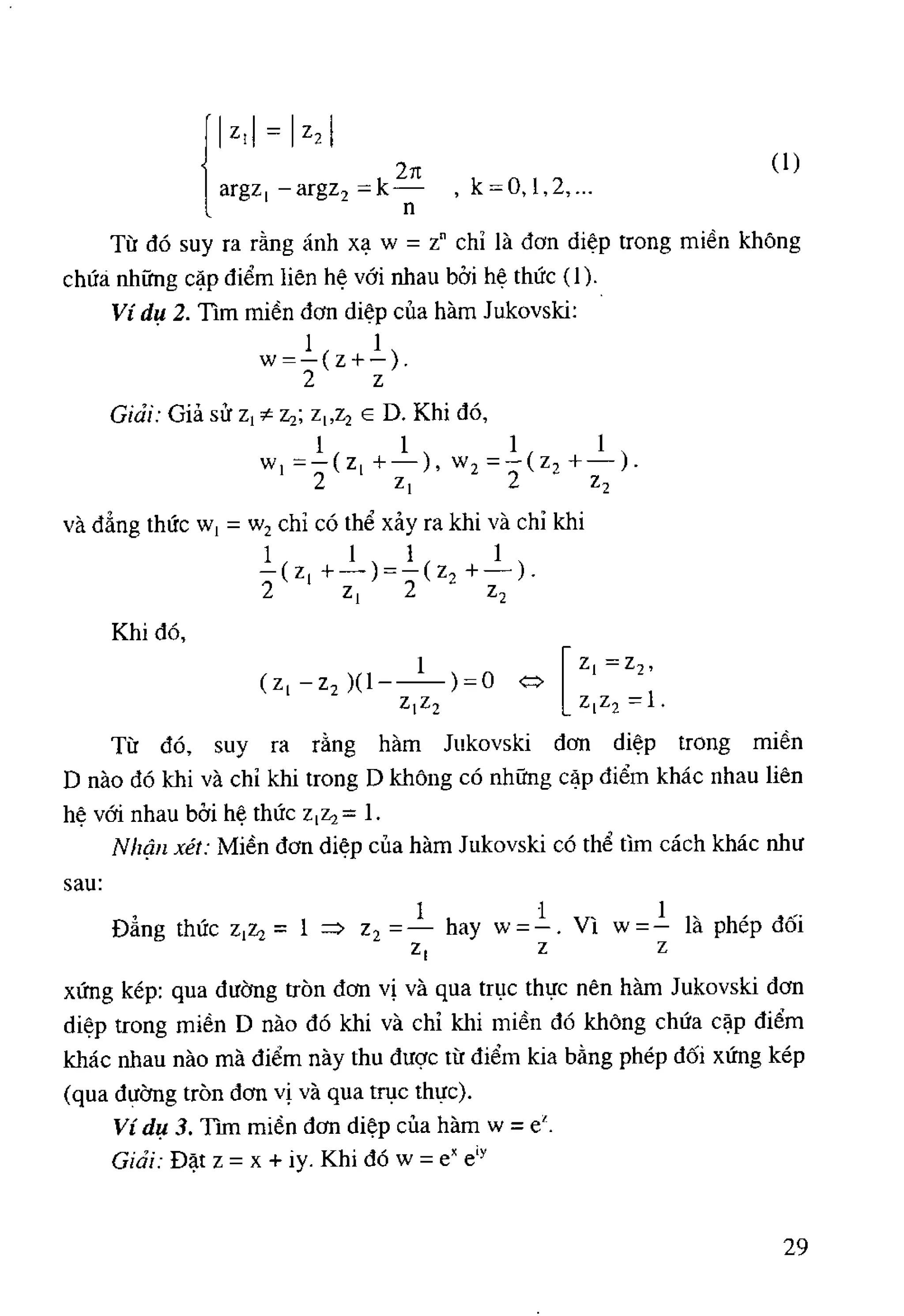 Hàm biến phức , Nguyễn Thủy Thanh ( function ) | PDF