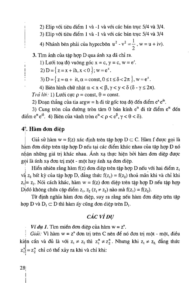 Hàm biến phức , Nguyễn Thủy Thanh ( function ) | PDF