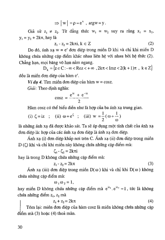 Hàm biến phức , Nguyễn Thủy Thanh ( function ) | PDF