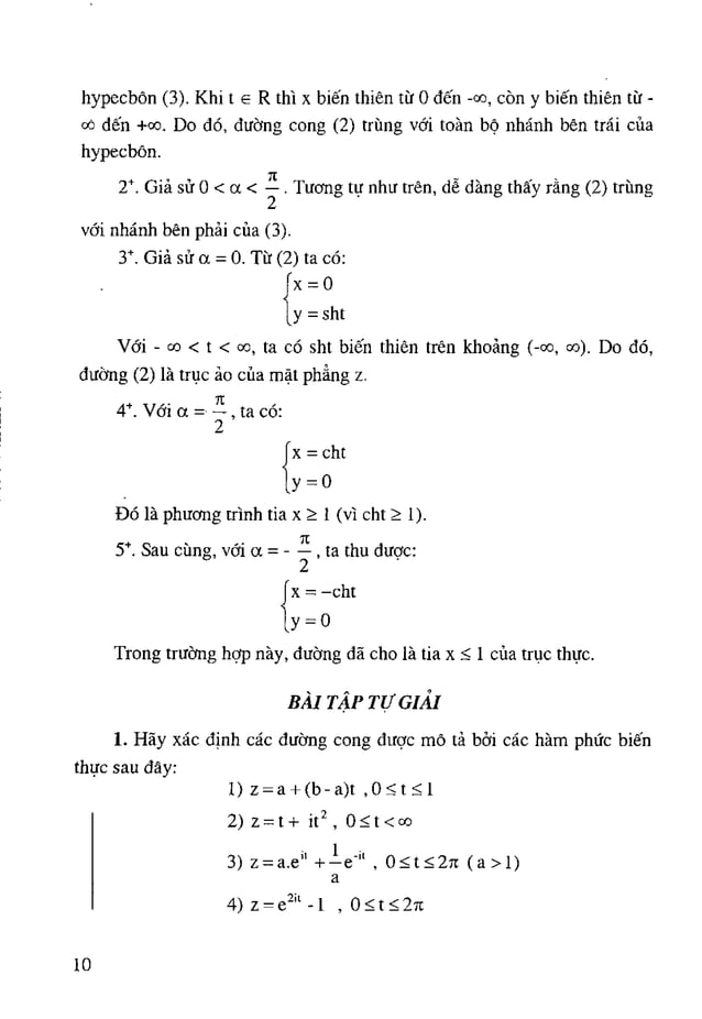 Hàm biến phức , Nguyễn Thủy Thanh ( function ) | PDF