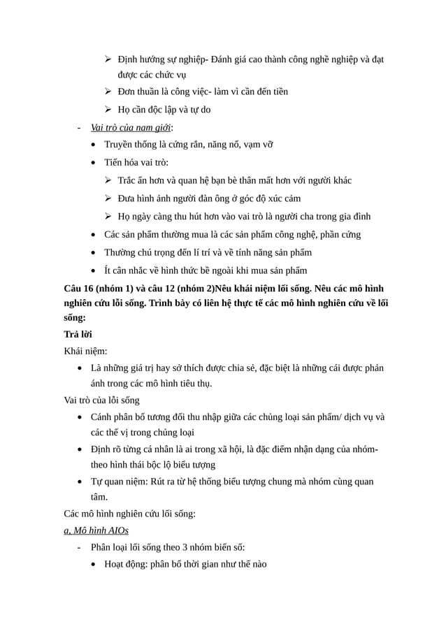 Đề cương hành vi khách hàng TMU mới nhất | PDF