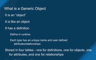 Generic Objects - Bill Wei - ManageIQ Design Summit 2016 | PPTX