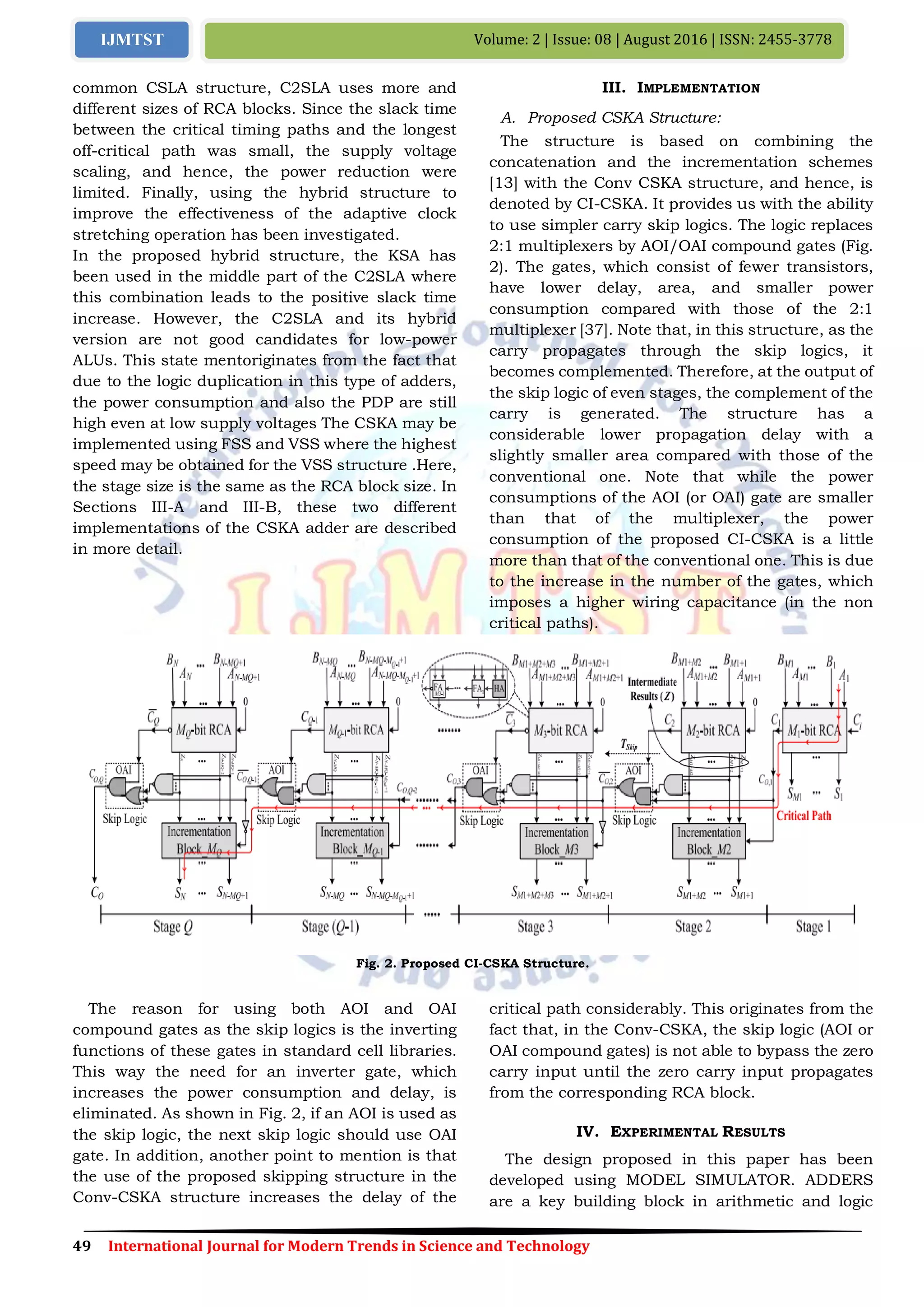 Modified CSKA Application in the Floating Point Adder using Carry Skip Adder Hybrid Structure | PDF