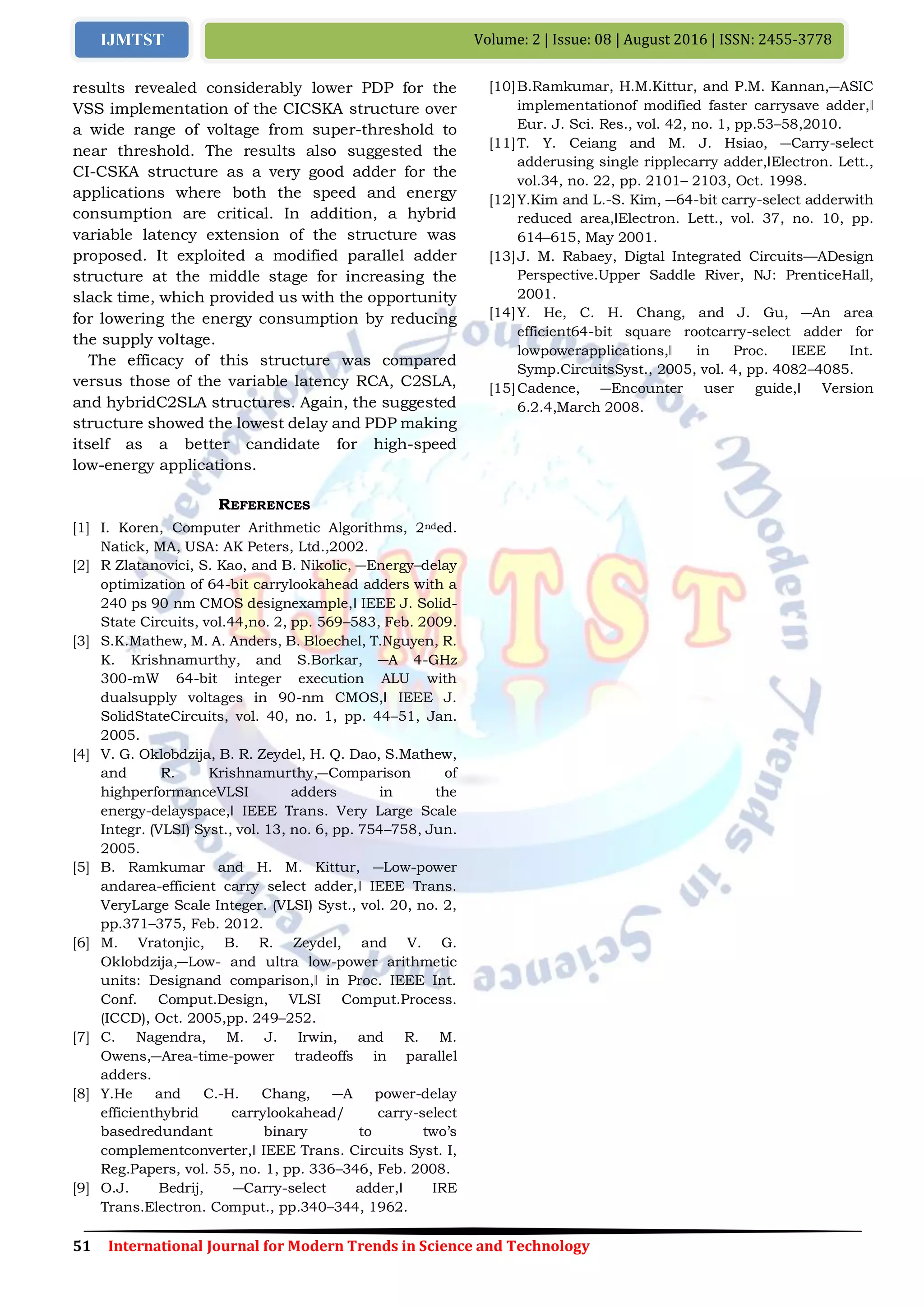 Modified Cska Application In The Floating Point Adder Using Carry Skip
