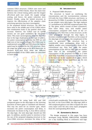 Modified CSKA Application in the Floating Point Adder using Carry Skip Adder Hybrid Structure | PDF