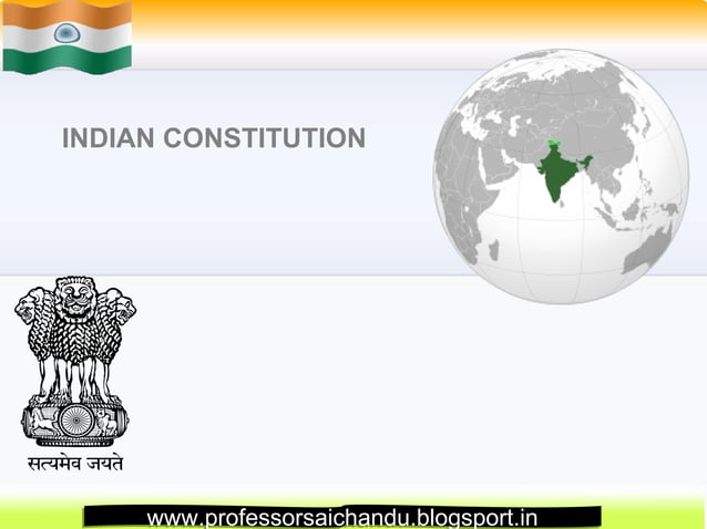 Indian Constitution by Professor Sai Chandu | PPT