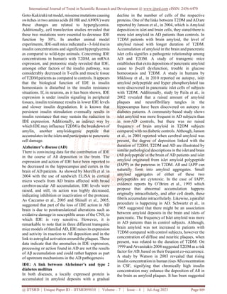 Investigating the Link Between Alzheimers Disease and Type 2 Diabetes ...