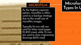 Microfilm Types, Differences, and Uses | PDF