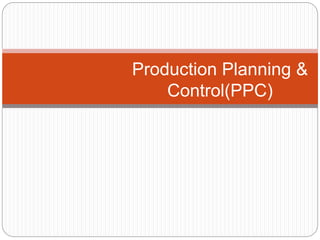 production planning and control | PPT