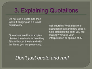 Quoting Outside Sources Using Sandwich or 1,2,3 Method | PPT