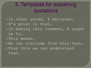 Quoting Outside Sources Using Sandwich or 1,2,3 Method | PPT