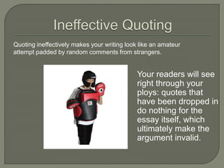 Quoting Outside Sources Using Sandwich or 1,2,3 Method | PPTX