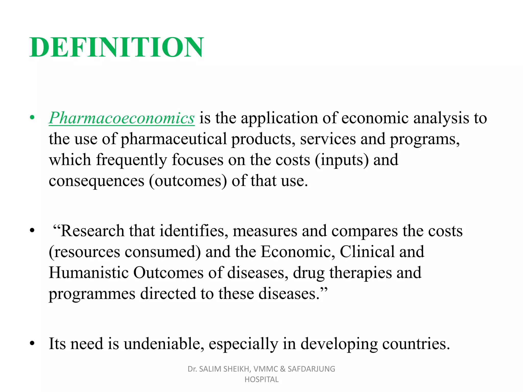 Pharmacoeconomics | PPTX