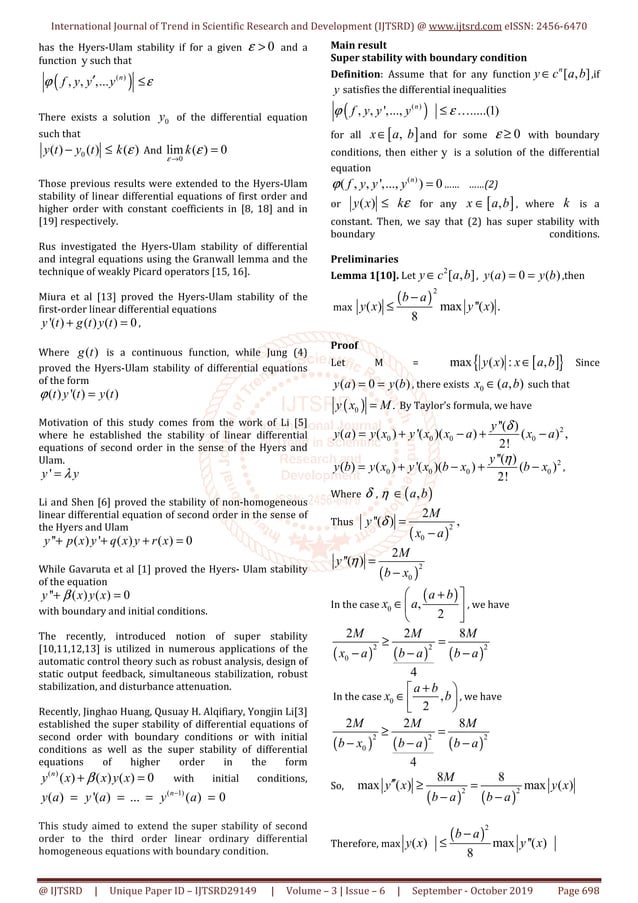 The Super Stability of Third Order Linear Ordinary Differential Homogeneous Equation with ...