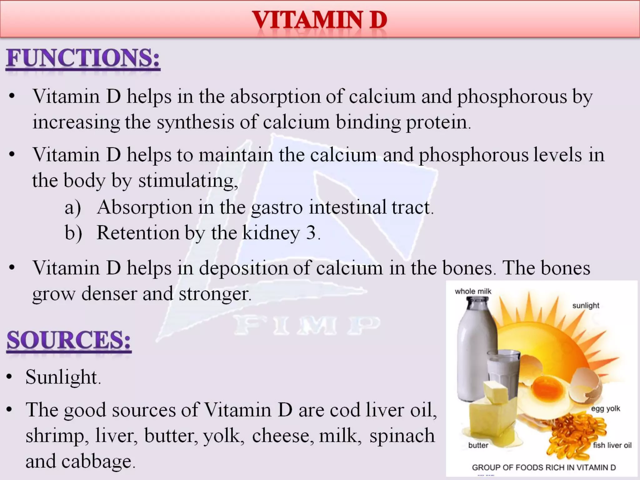 VITAMINS (Classification, sources, Functions, Requirement and Deficiency conditions) | PDF ...