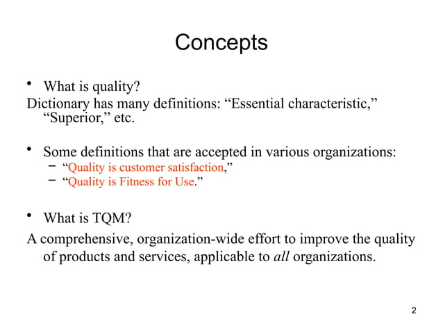 Time quality management systems and it's uses | PPT