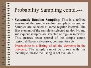 simple random sampling and different sampling | PPT