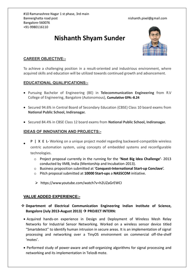 Nishanth(CV) final | PDF