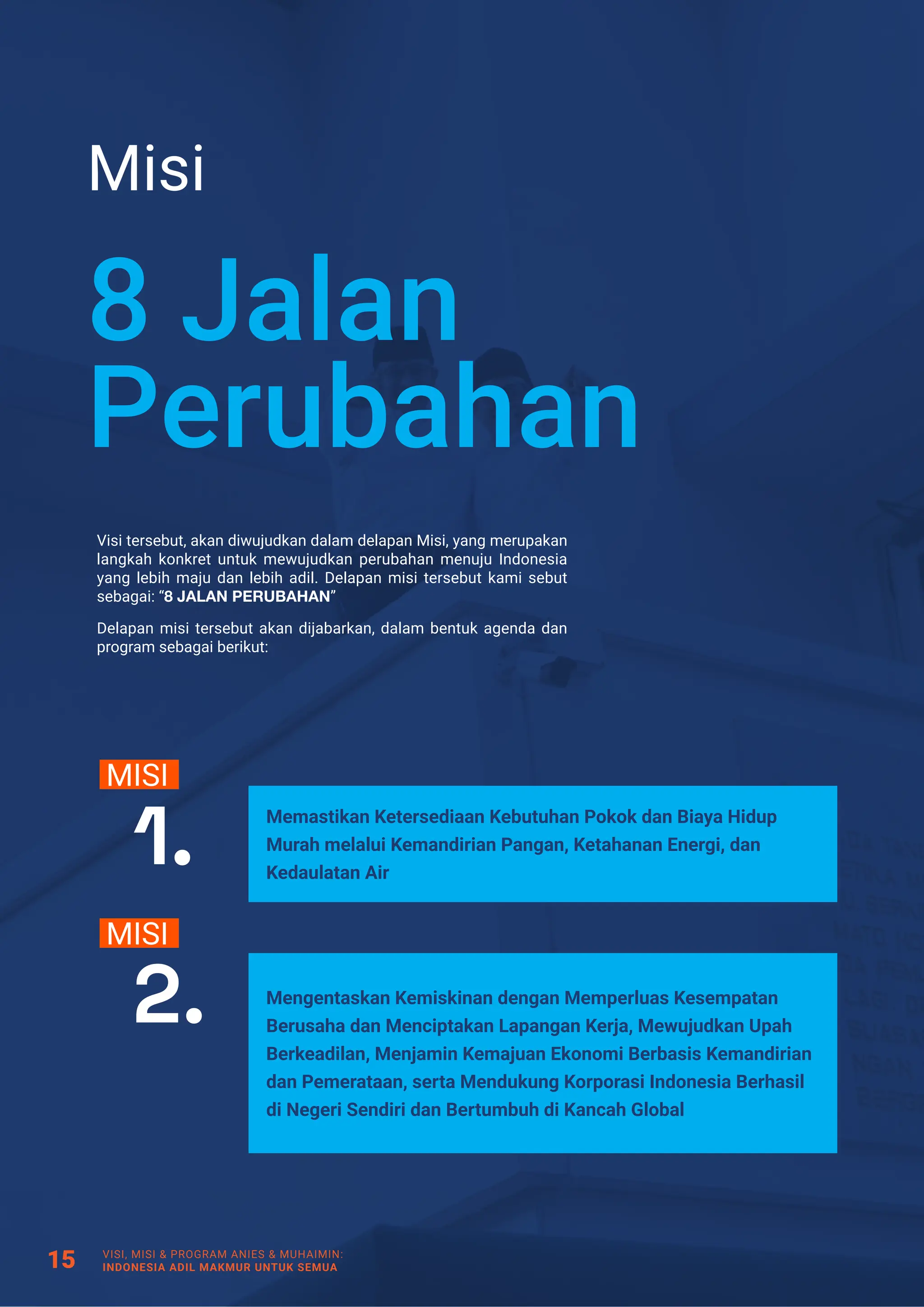 VISI MISI PASLON 01 - ANIES BASWEDAN - CAK IMIN | PDF