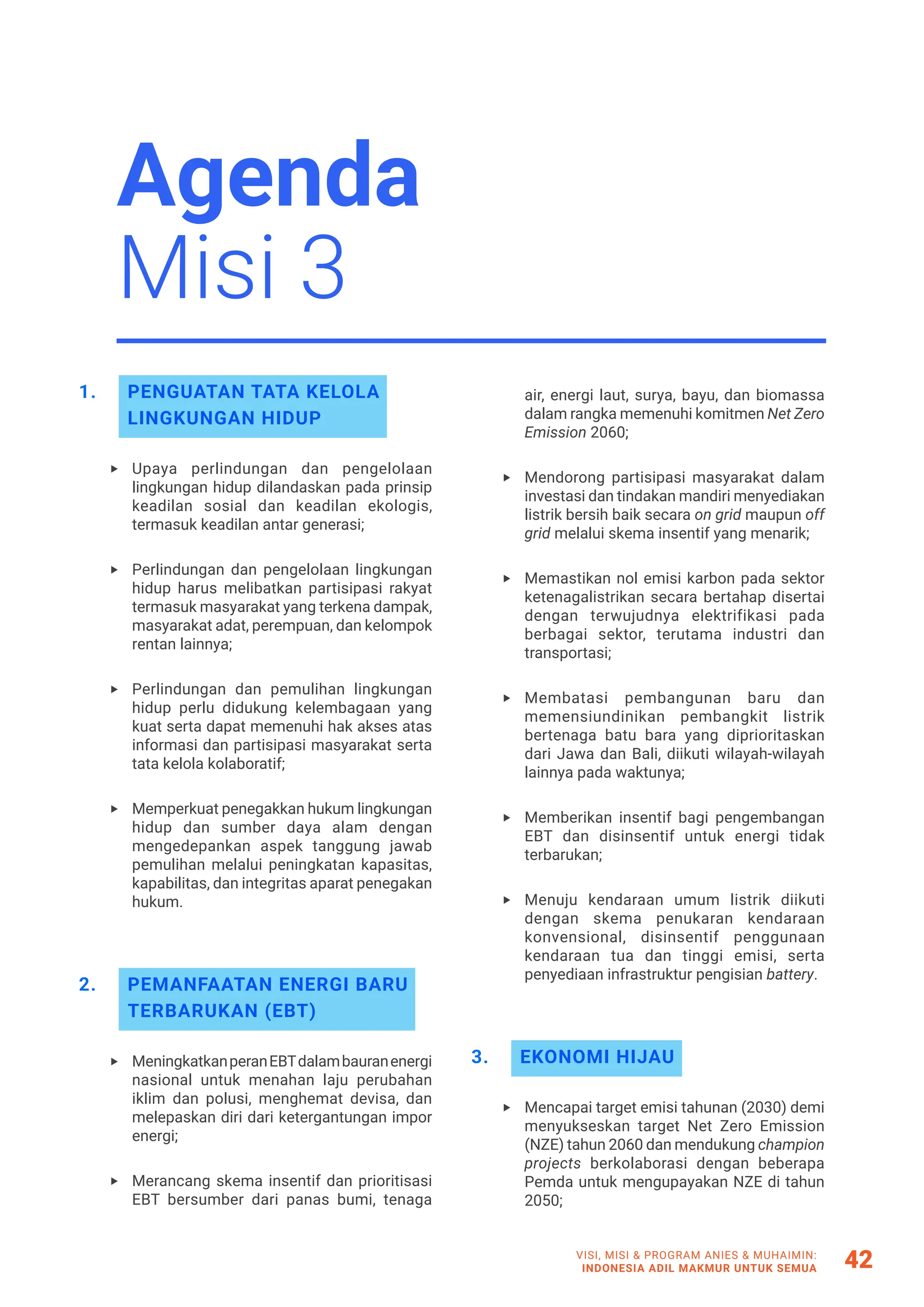 VISI MISI PASLON 01 - ANIES BASWEDAN - CAK IMIN | PDF