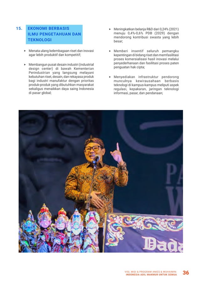 VISI MISI PASLON 01 - ANIES BASWEDAN - CAK IMIN | PDF