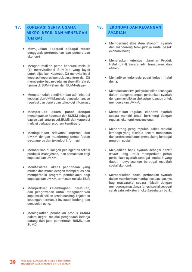 VISI MISI PASLON 01 - ANIES BASWEDAN - CAK IMIN | PDF