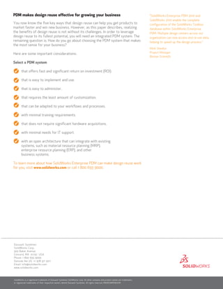 5 Way PDM can help you succeed through design reuse | PDF