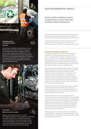 Restore plc Corporate Brochure | PDF