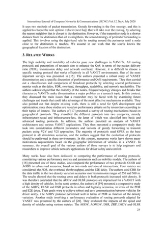 PERFORMANCE ANALYSIS OF ROUTING PROTOCOLS WITH ROADSIDE UNIT INFRASTRUCTURE IN A VEHICULAR AD ...