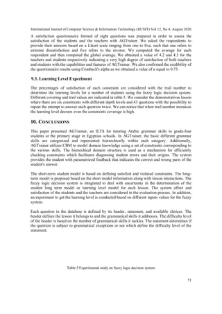 CONSTRAINT-BASED AND FUZZY LOGIC STUDENT MODELING FOR ARABIC GRAMMAR | PDF