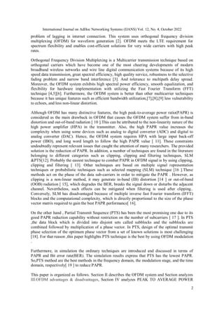 PAPR REDUCTION TECHNIQUES AND THEIR BIT ERROR RATE MEASUREMENT AT OFDM IN LTE SYSTEM | PDF