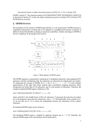 PAPR REDUCTION TECHNIQUES AND THEIR BIT ERROR RATE MEASUREMENT AT OFDM IN LTE SYSTEM | PDF