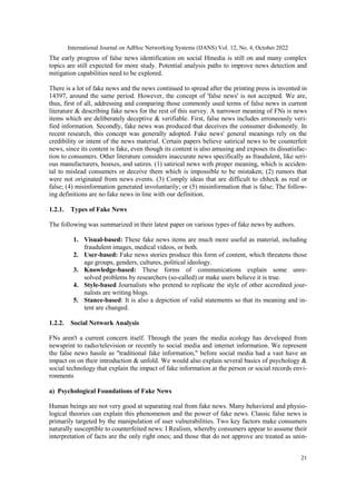 UNCOVERING FAKE NEWS BY MEANS OF SOCIAL NETWORK ANALYSIS | PDF