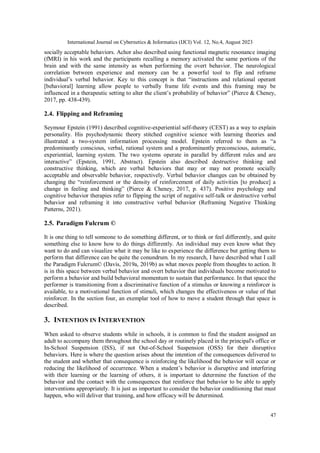 MIRROR, MIRROR, IN MY MIND: AN ETHOLOGICAL APPROACH TO SHAPING STUDENT BEHAVIOR | PDF