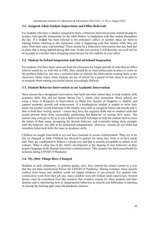 MIRROR, MIRROR, IN MY MIND: AN ETHOLOGICAL APPROACH TO SHAPING STUDENT BEHAVIOR | PDF