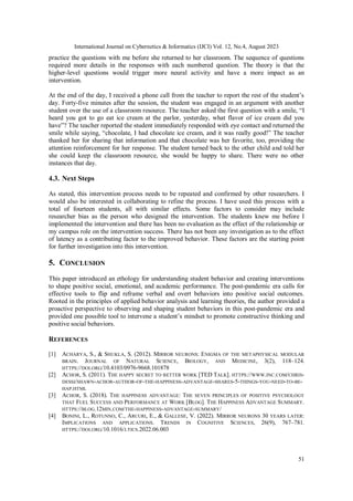 MIRROR, MIRROR, IN MY MIND: AN ETHOLOGICAL APPROACH TO SHAPING STUDENT BEHAVIOR | PDF