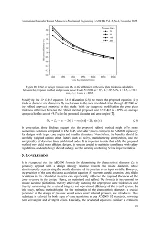 ENHANCEMENTS TO THE EUROPEAN PRESSURE VESSEL CODES: A FOCUS ON CONICAL COMPONENTS UNDER INTERNAL ...