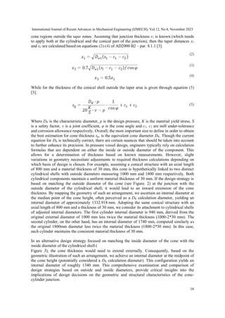 ENHANCEMENTS TO THE EUROPEAN PRESSURE VESSEL CODES: A FOCUS ON CONICAL COMPONENTS UNDER INTERNAL ...
