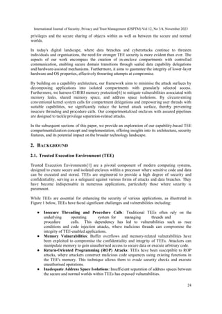 OBJECT CAPABILITY MODEL FOR TEE: A CHERI BASED COMPARTMENTALIZATION ...