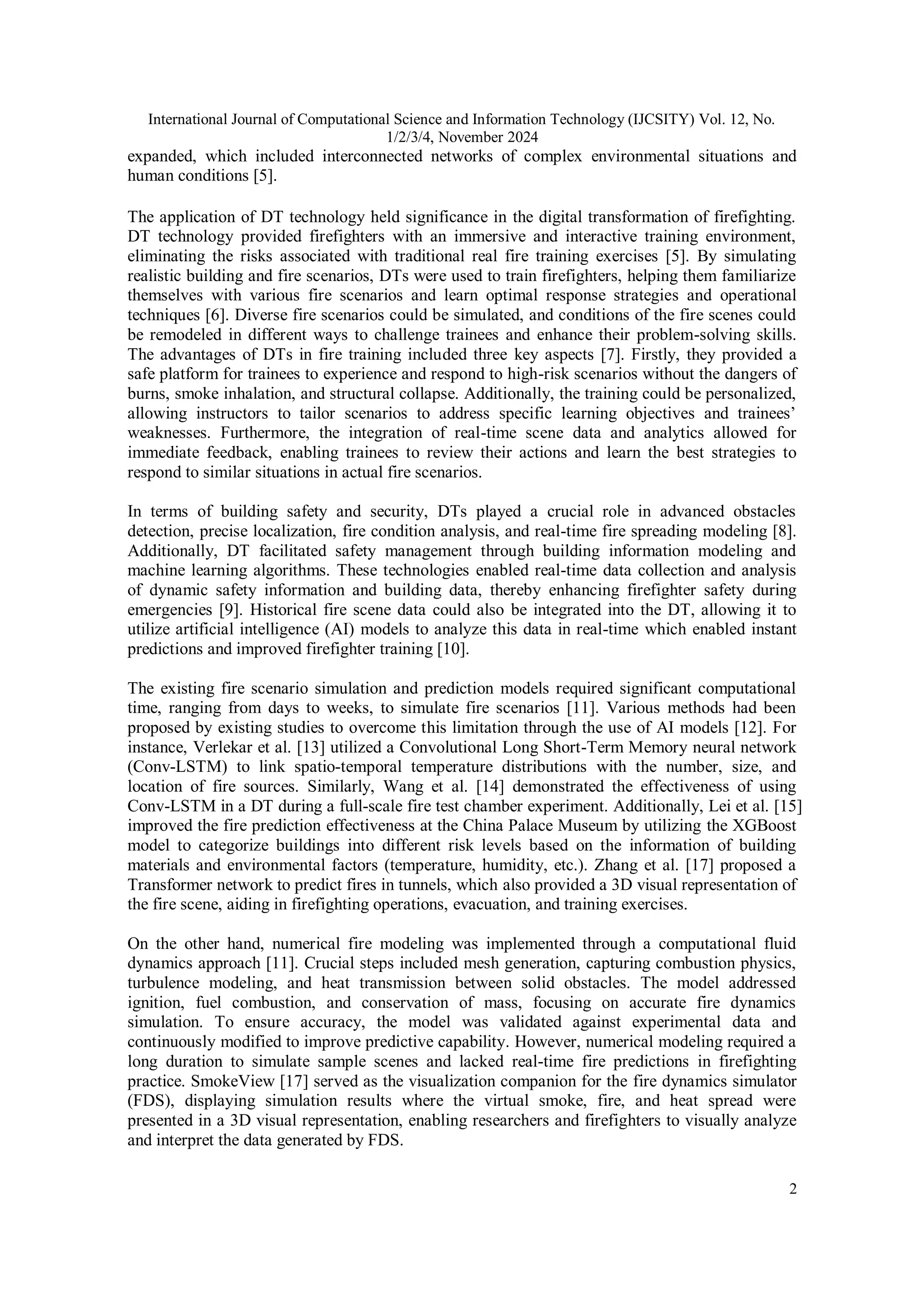 REVOLUTIONIZING FIREFIGHTING TRAINING WITH DIGITAL TWINS: REAL-TIME ...